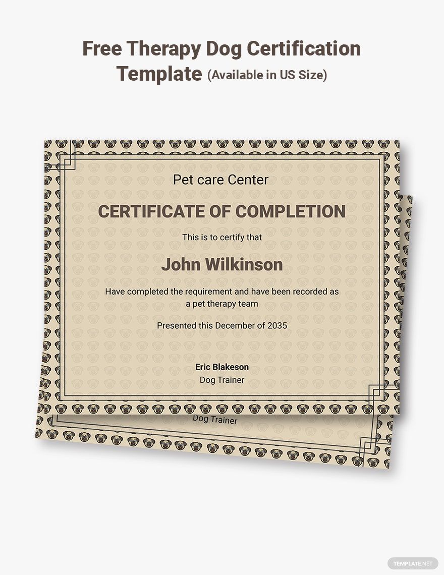 Dog PDF Templates Free Download Template