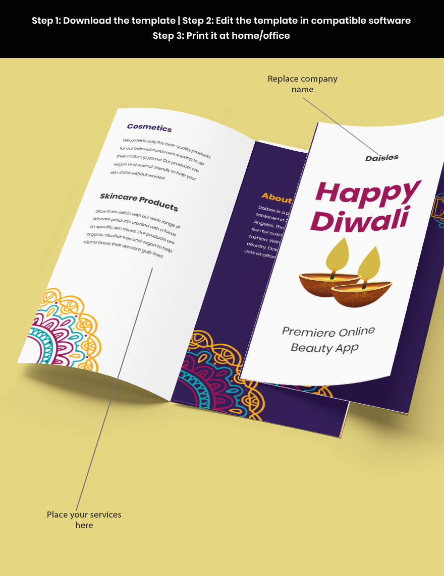 Free Diwali Brochure Template - Download in Word, Google Docs, PDF ...