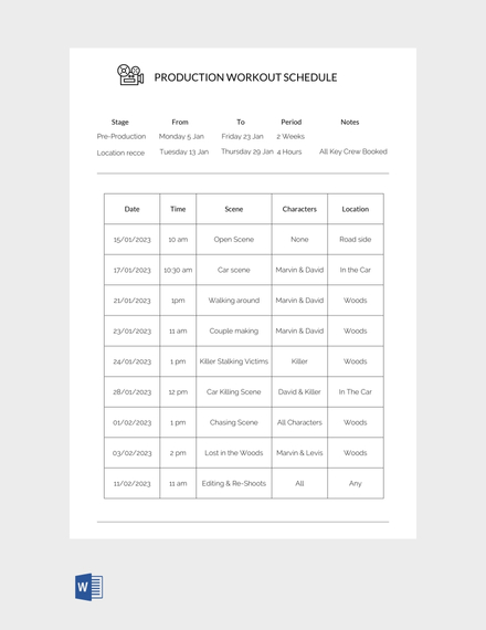 FREE Daily Production Schedule Template: Download 128+ Schedules in ...