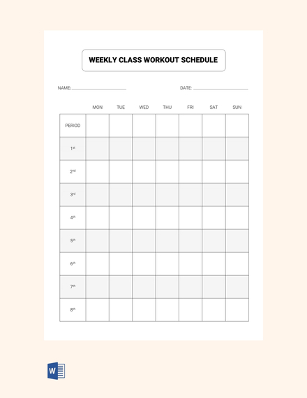 FREE Emergency Drill Workout Schedule Template: Download 128+ Schedules ...
