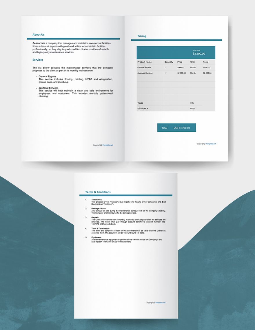 Free Maintenance Proposal Template - Download in Word, Google Docs ...