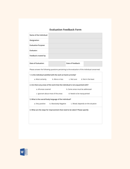 FREE Candidate Evaluation Form Template - PDF | Word | Apple Pages ...