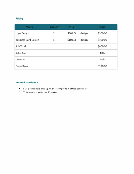 Free Sample Request for Quotation Template - Google Docs, Word ...
