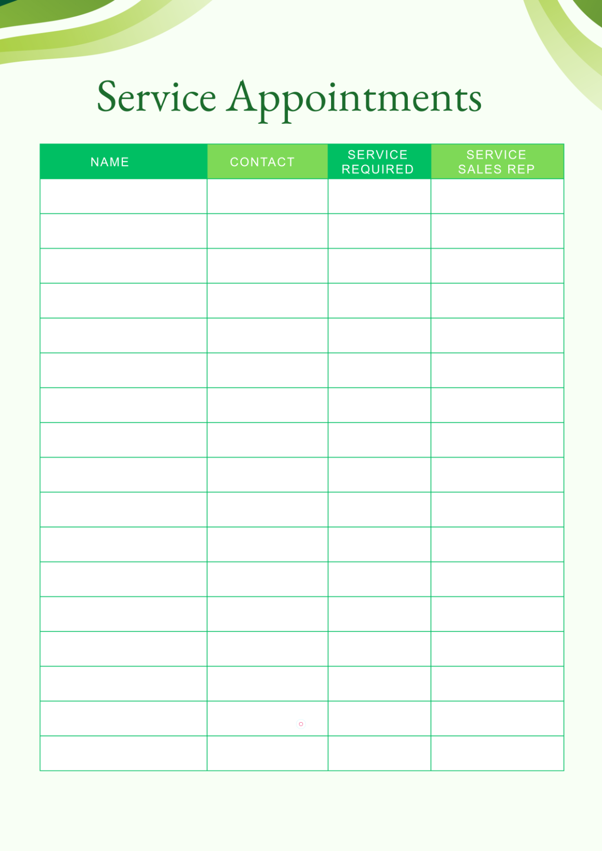Free Weekly Appointment Template To Edit Online