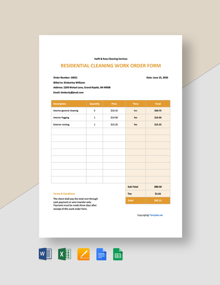 Container Delivery Order Template [Free PDF] - Word | Apple Pages ...