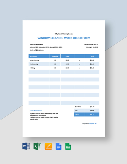 Container Delivery Order Template [Free PDF] - Word (DOC) | Apple (MAC ...