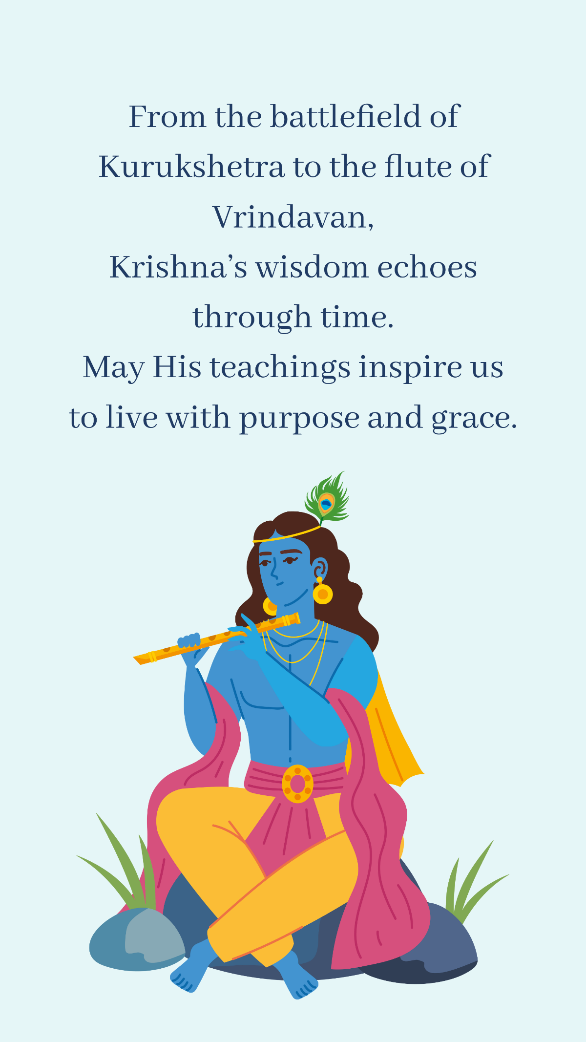 Aesthetic Janmashtami Quotes Template