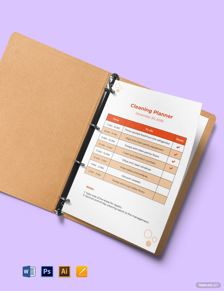 FREE Planner Illustrator Template Download Template