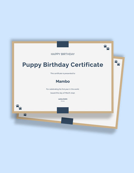 Free Happy Birthday Certificate Template - Google Docs, Word, Publisher ...