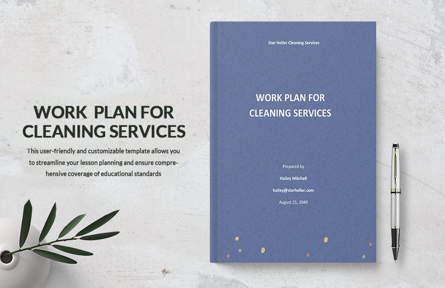 Work Plan For Cleaning Services Template Download In Word Google 