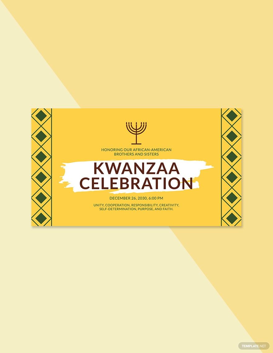 Free Kwanzaa Facebook Event Cover Template Download In PSD Template