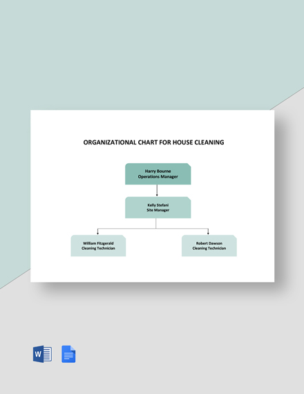 Cleaning Services Organizational Chart Template - Google Docs, Word ...