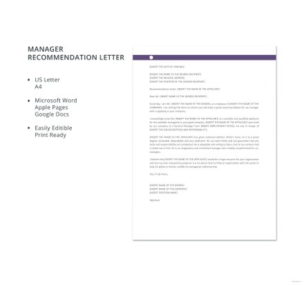 Free Administrative Assistant Recommendation Letter Template: Download ...