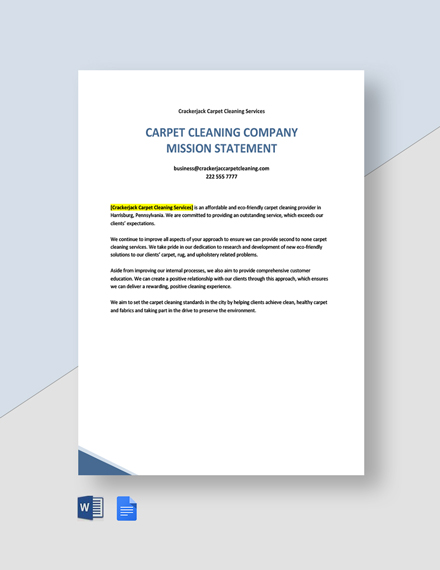 Clothing Business Mission Statement Example [Free PDF] - Word