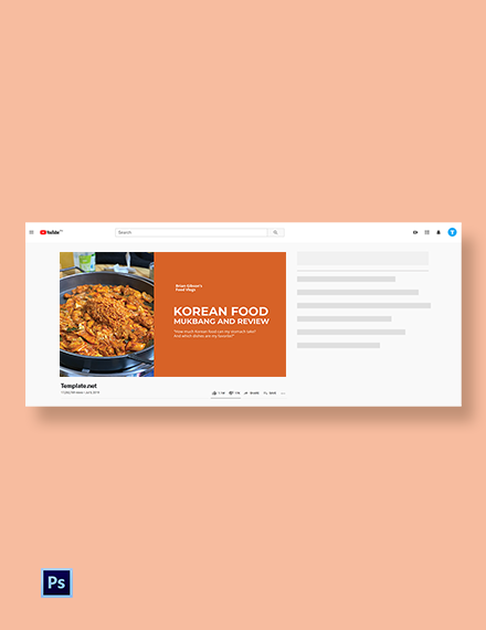 Free Menu Youtube Thumbnail Template - PSD | Template.net