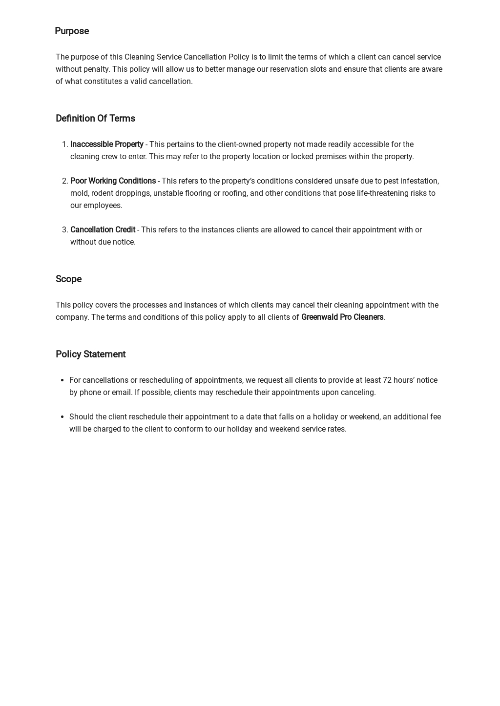 Restaurant Cancellation Policy Template Restaurant Cancellation Policy Template