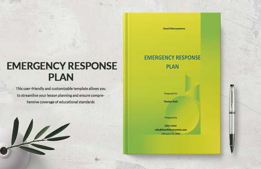 Emergency Response Plan Template Download In Word Google Docs PDF Apple Pages Template