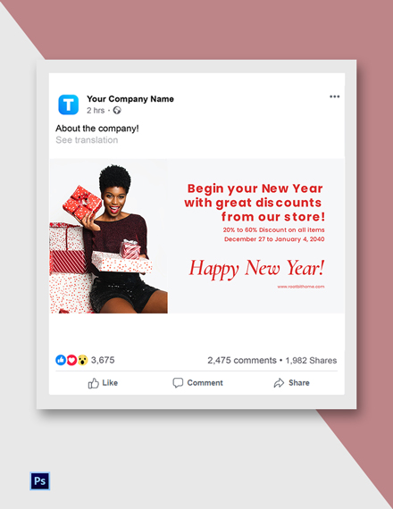 Funny New Year Facebook Post Template - PSD | Template.net