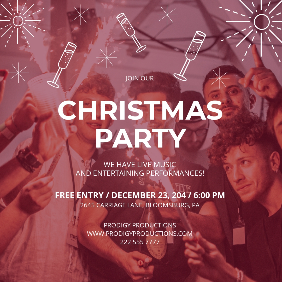 Christmas Party Facebook Post Template - PSD | Template.net