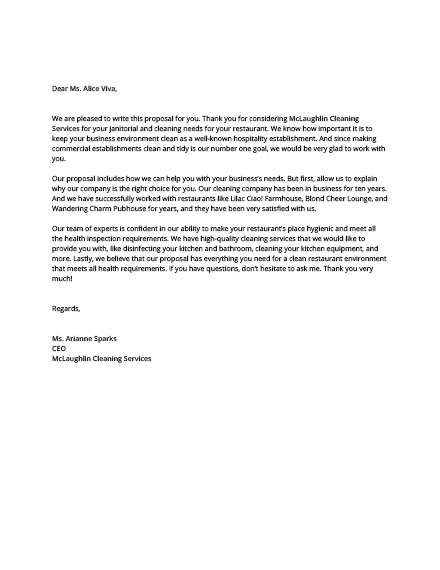 Business Funding Proposal Cover Letter Template - Word, PDF | Template.net