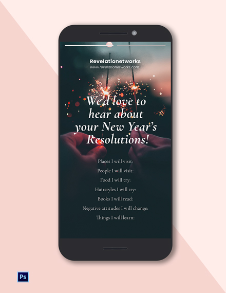 Free New Year Resolution Whatsapp Post Template - PSD | Template.net
