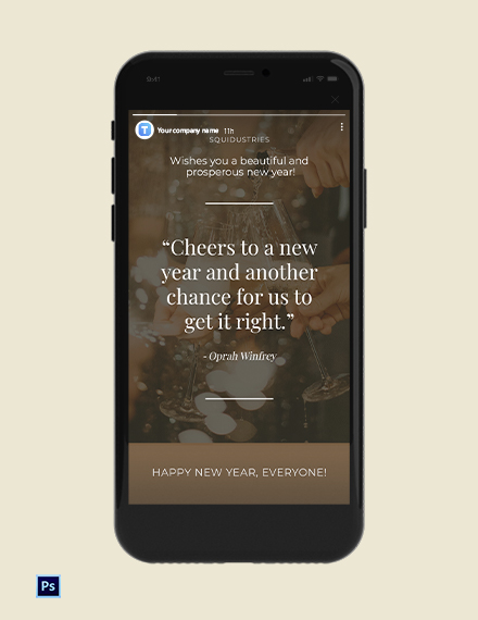 New Year Greeting Instagram Story Template - Edit Online & Download ...