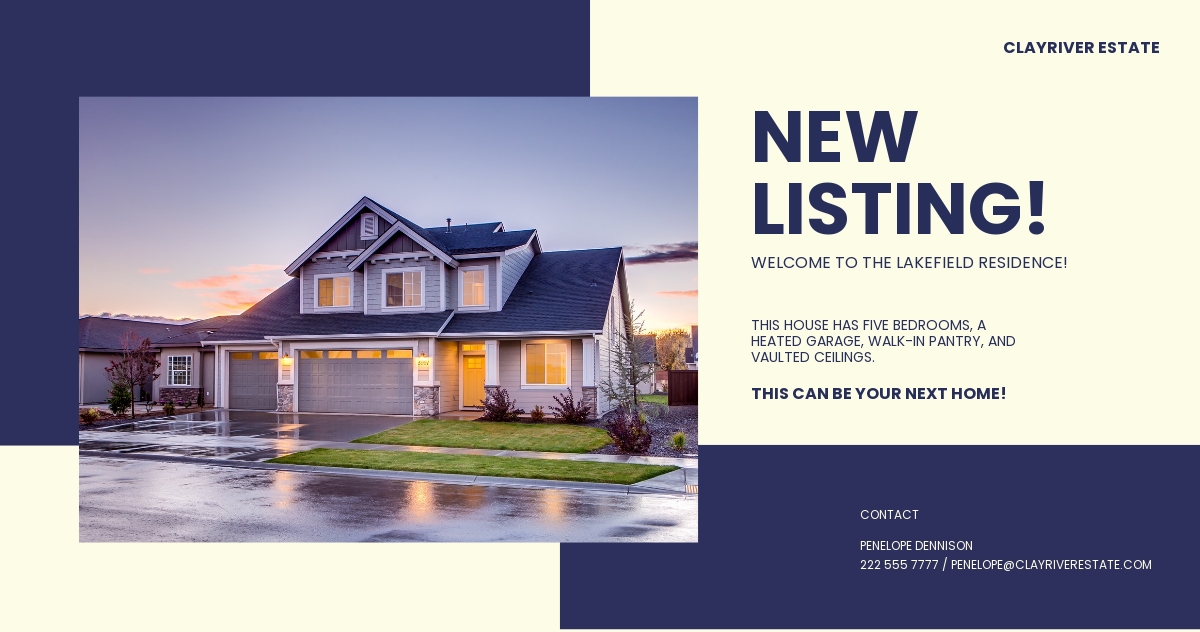 Real Estate Marketing Facebook Post Template