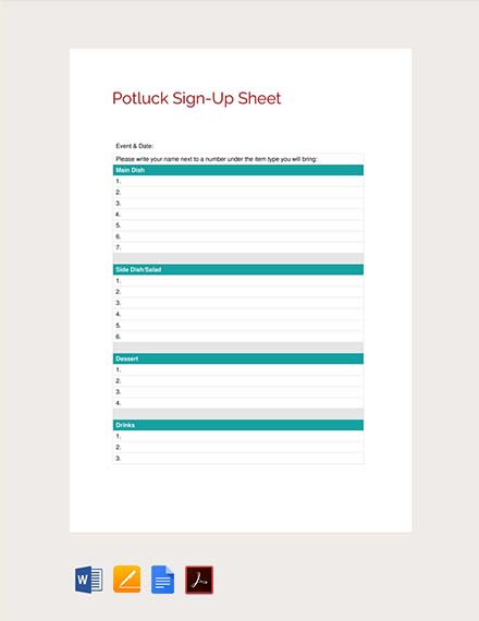 FREE Meeting Sign In Sheet Template - PDF | Word (DOC) | Apple (MAC ...