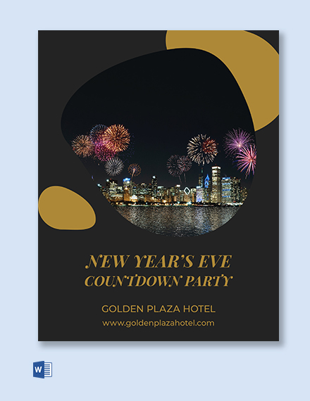 FREE New Year Countdown Flyer Template - Word (DOC)