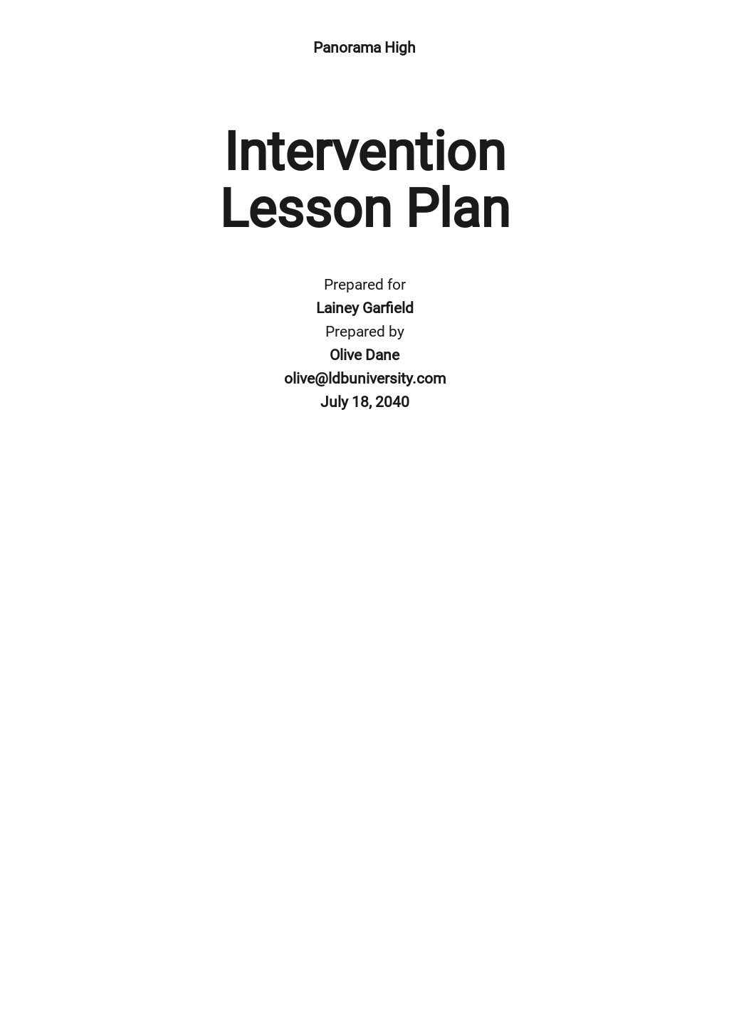 Preschool Behavior Intervention Plan Template Google Docs Word Preschool Behavior Intervention Plan Template Google Docs Word