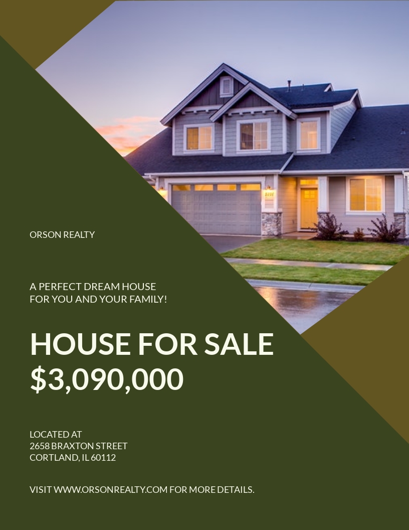 Real Estate Flyer Design Templates Statsql