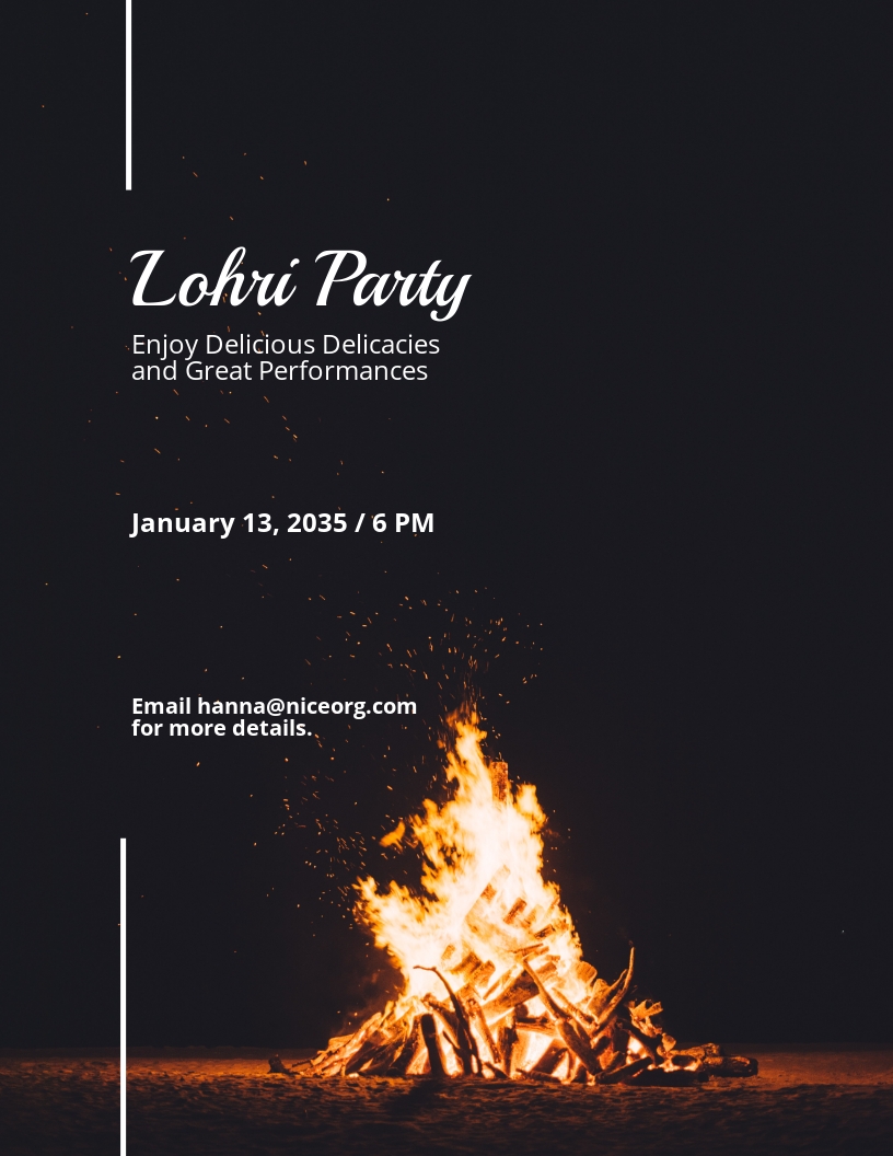 Free Lohri Event Flyer Template - Google Docs, Word, Publisher ...