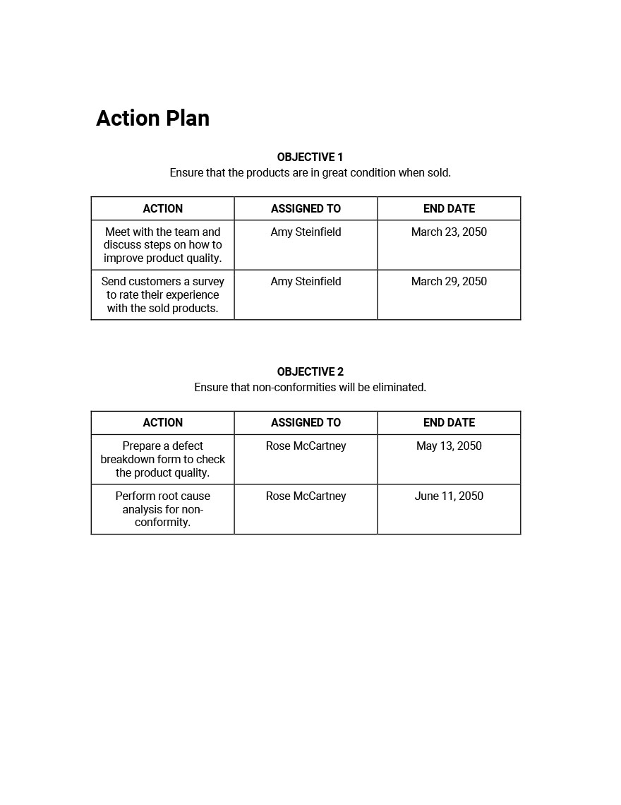 Quality Control Plan - Google Docs, Word, Apple Pages | Template.net