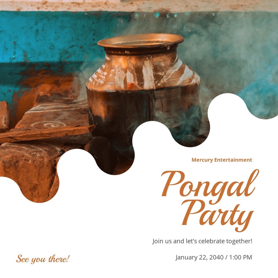 Free Pongal Event Instagram Post Template Template