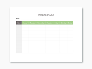 Weekly Study Schedule Template in Microsoft Word | Template.net