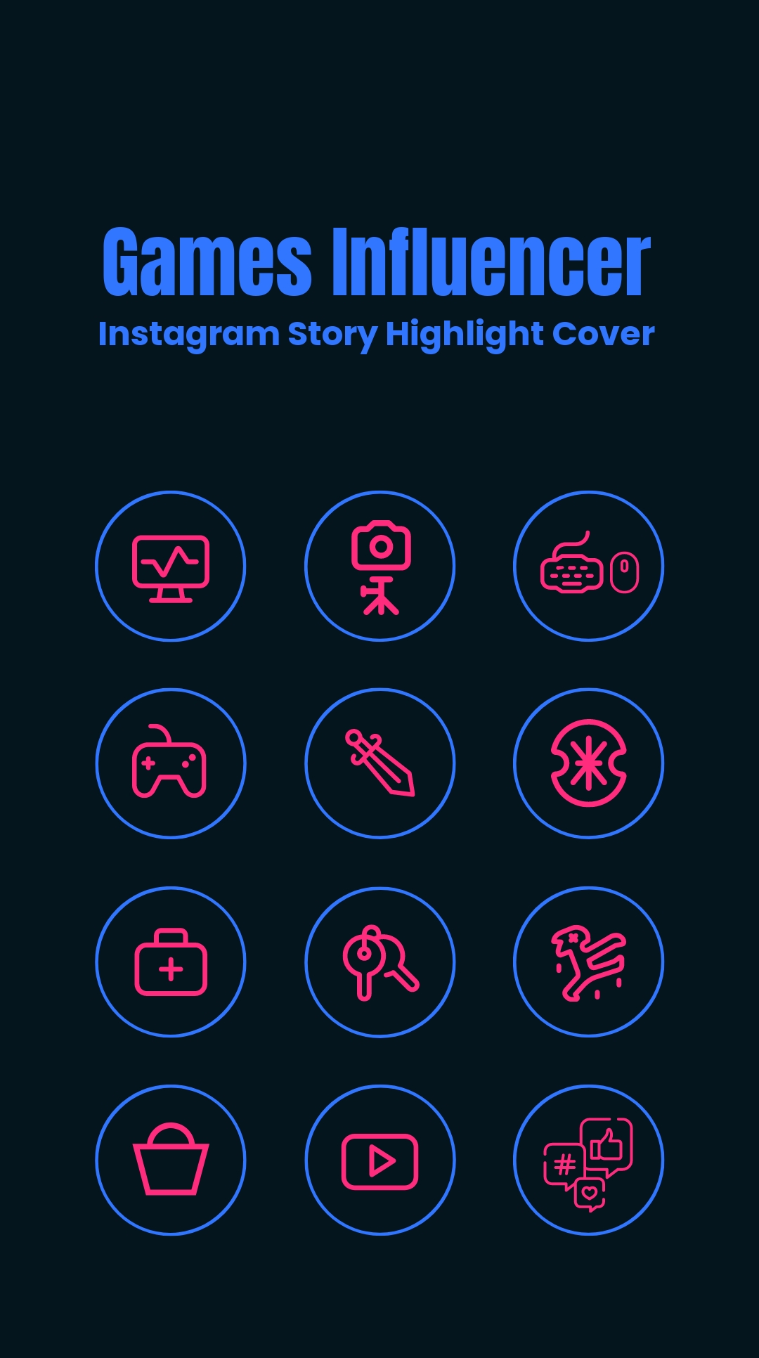 Games Influencer Instagram Story Highlight Cover Template Free JPG 