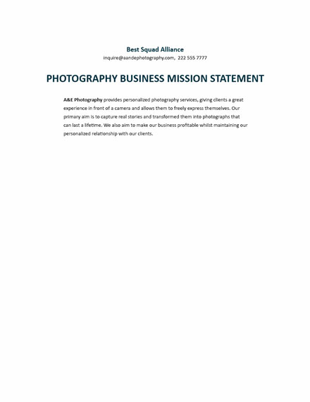 Business Intelligence Mission Statement Example Template - Google Docs ...