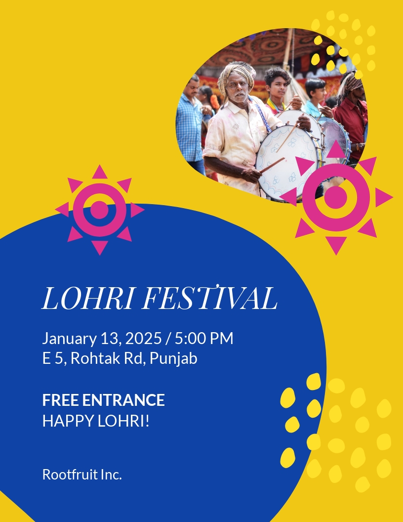Free Lohri Event Flyer Template - Google Docs, Word, Publisher ...
