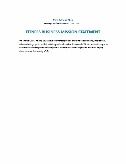Retail Business Mission Statement Template - Google Docs, Word ...