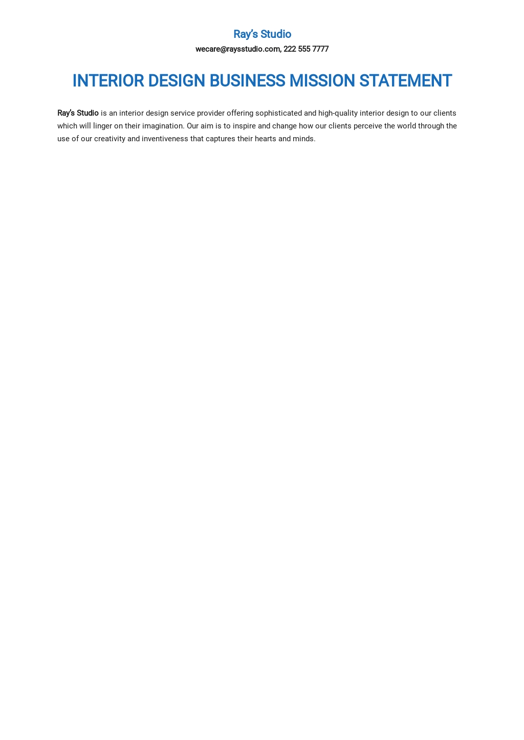 Interior Design Statement Words
