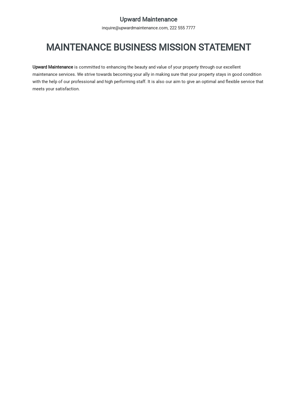 Maintenance Business Mission Statement Template Free PDF Google maintenance-business-mission-statement-template-free-pdf-google