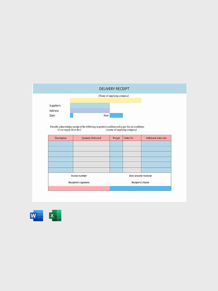 Sample Delivery Note Template - Google Docs, Word, Apple Pages, PDF ...