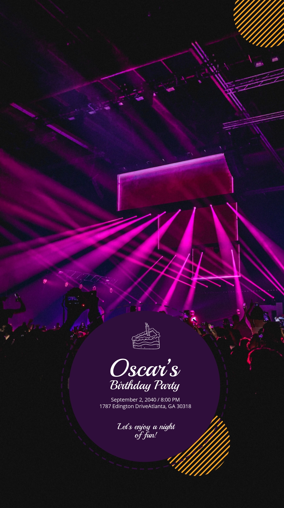 Free Night Club Party Snapchat Geofilter Template