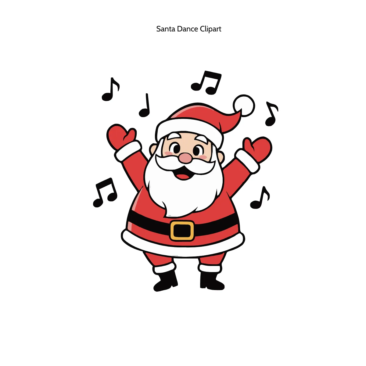 Free Santa Dance Clipart Template to Edit Online