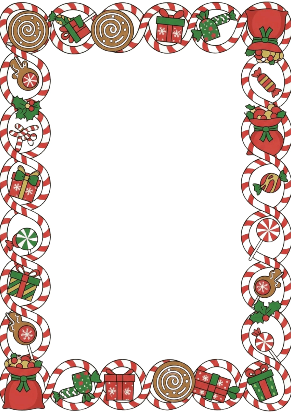 Free Kids Christmas Border Template to Edit Online