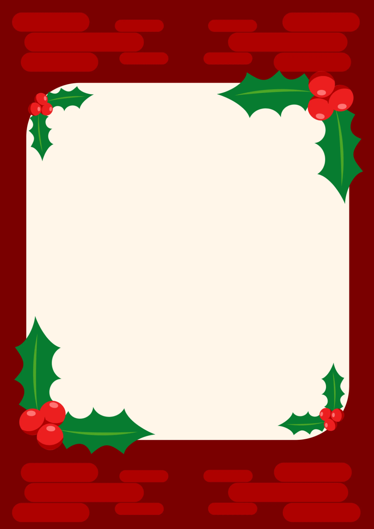 Free Square Christmas Border Template to Edit Online
