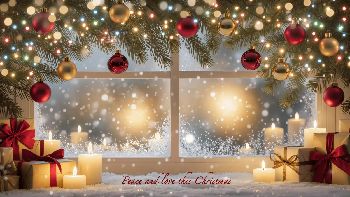 Free Warm Christmas Aesthetic Background Template to Edit Online