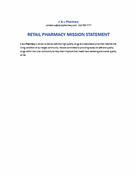 Retail Mission Statement Sample Template - Google Docs, Word | Template.net