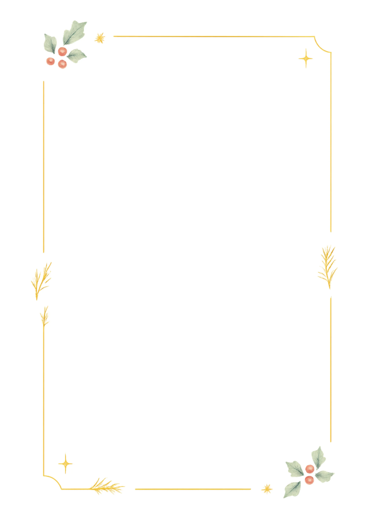 Free Delicate Christmas Border Template to Edit Online