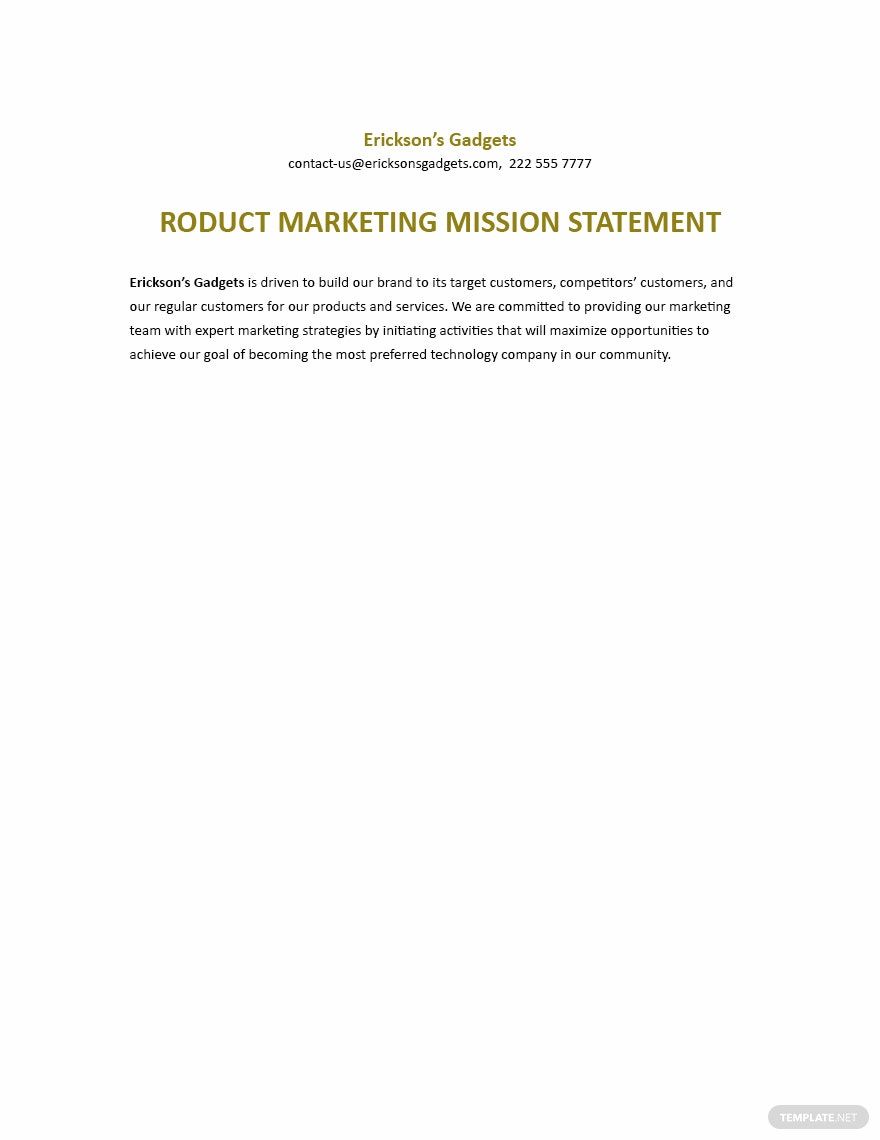 Product Mission Examples at Gabriela Veatch blog